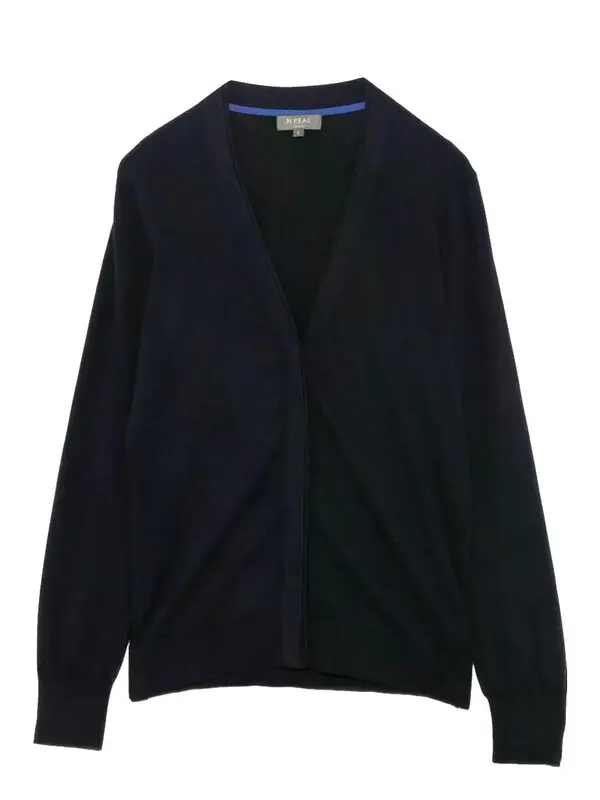 N.peal V-neck Long-sleeve Cardigan - Blue