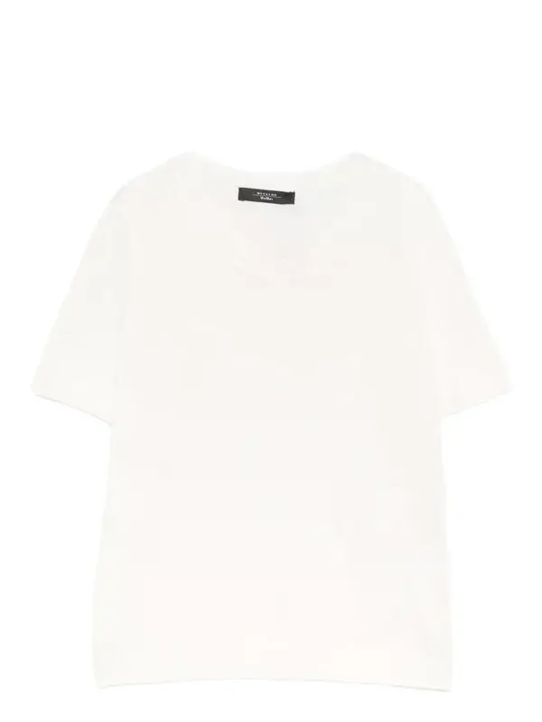 Max Mara Wkdpancone Crew Neck Short-sleeve Top - White