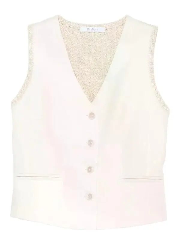 Max Mara Knit-panel Waistcoat - Neutrals