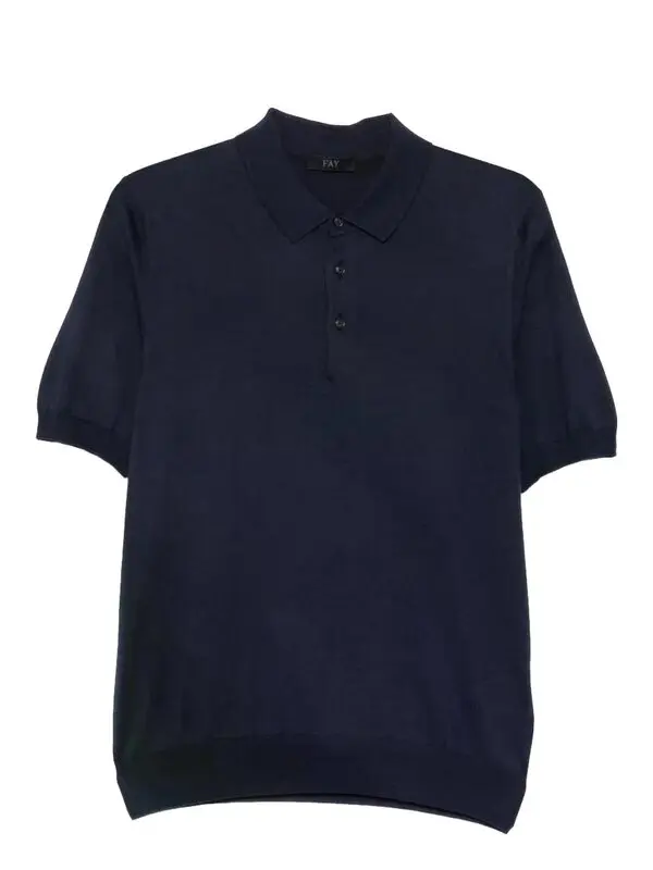 FAY Buttoned Polo Shirt - Blue