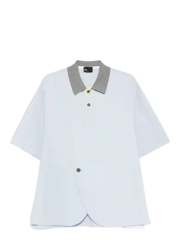 Kolor Butto-detail Polo Shirt - Blue