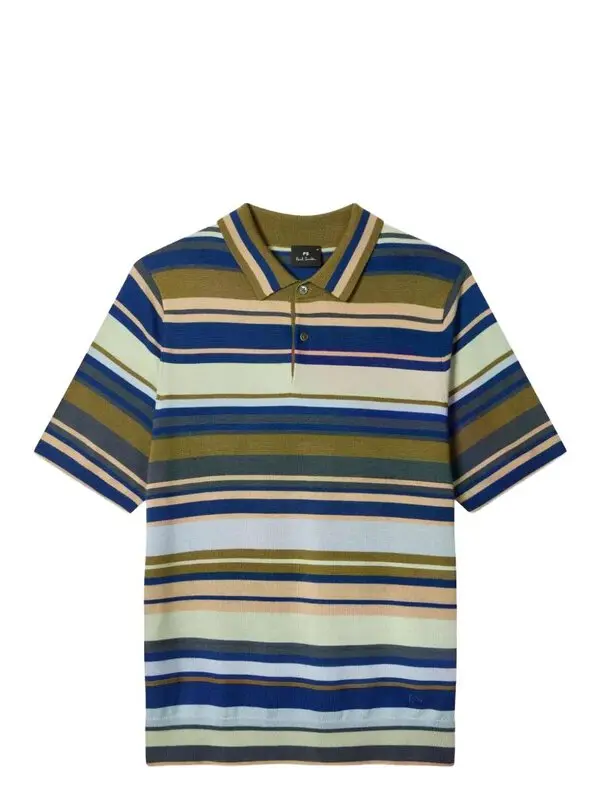 Paul Smith Striped Polo Shirt - Green