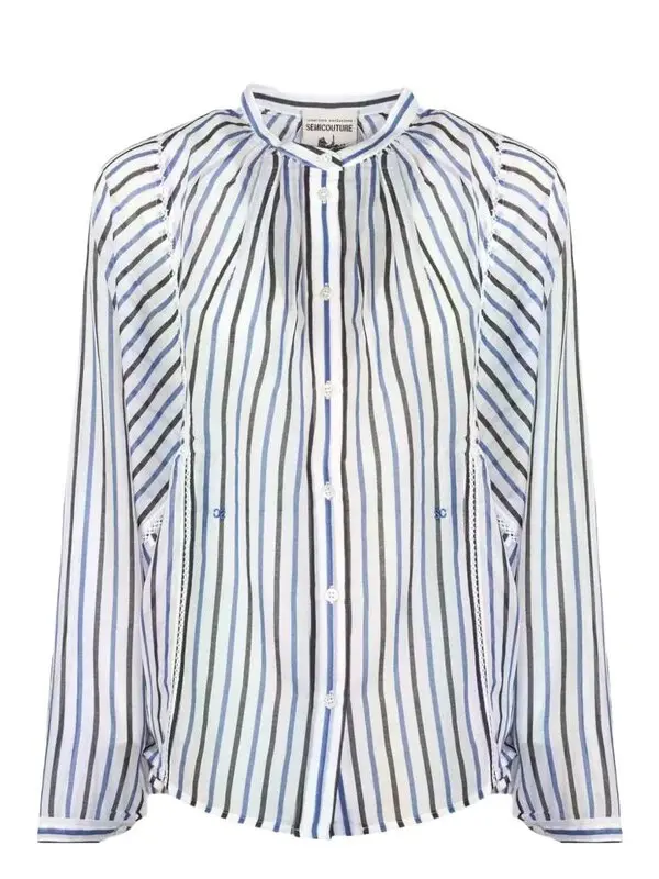 SEMICOUTURE Vertical Striped Shirt - White