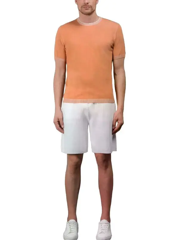 MOORER Crew Neck Short-sleeve Shirt - Orange