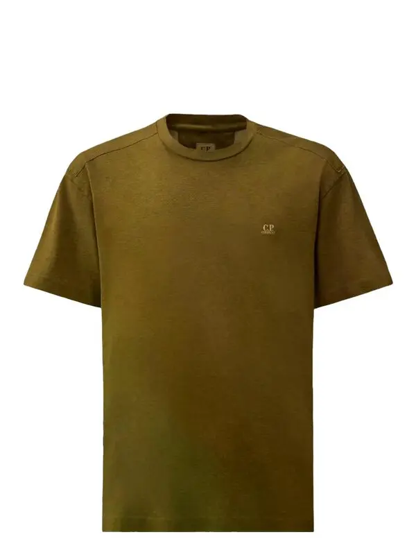 C.P. COMPANY 20/1 Jersey Plated Logo T-shirt - Green