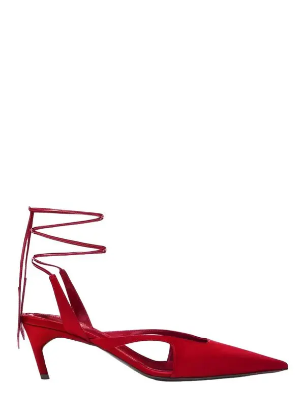 Attico Lace-up Slingback Pumps - Red