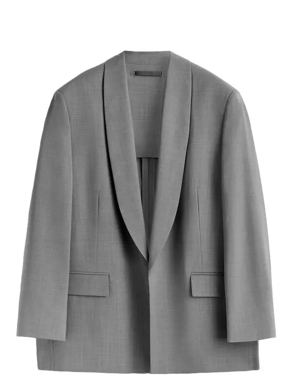 Cos Shawl-collar Wool Blazer - Gray