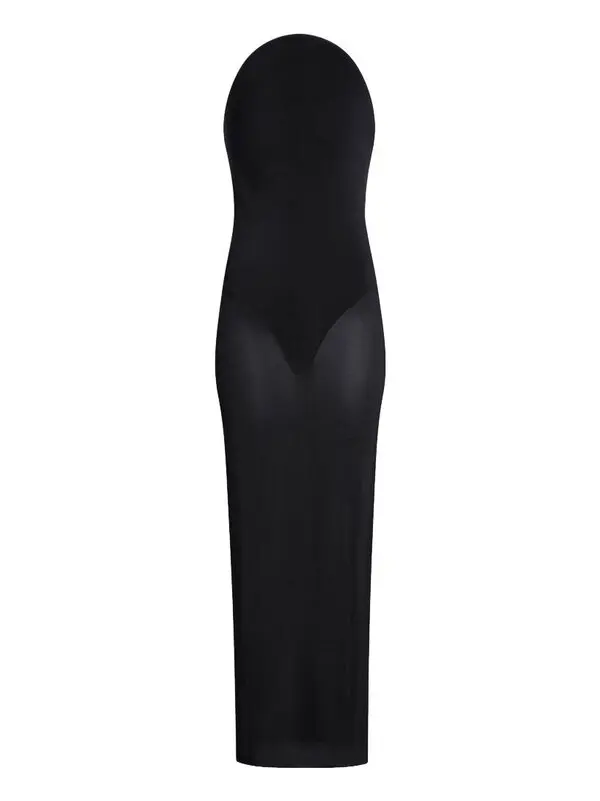 ALAÃA Curved Maxi Dress - Black