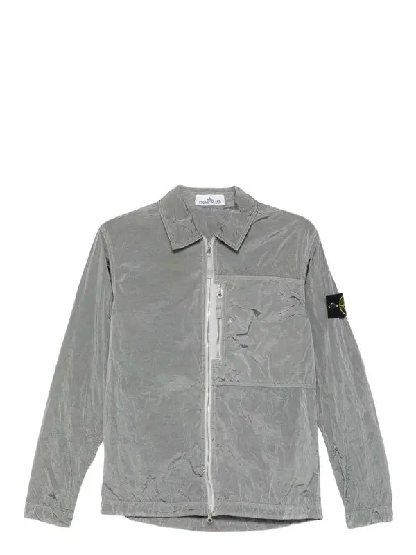 Stone Island Logo-patch Zip-up Jacket - Grey