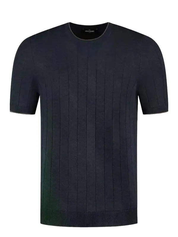 GRAN SASSO Ribbed T-shirt - Blue