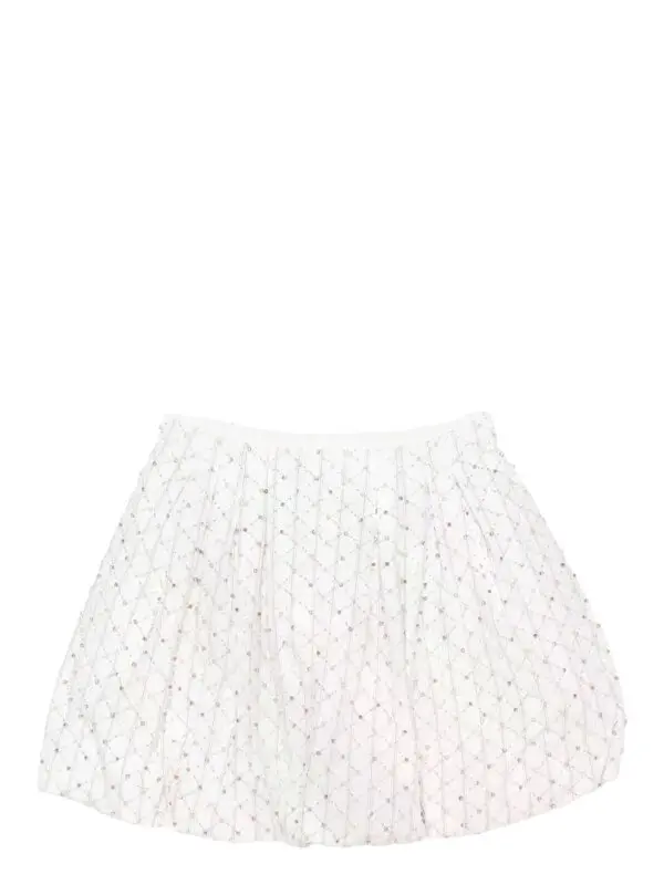 Maje Embellished Bubble Mini Skirt - White