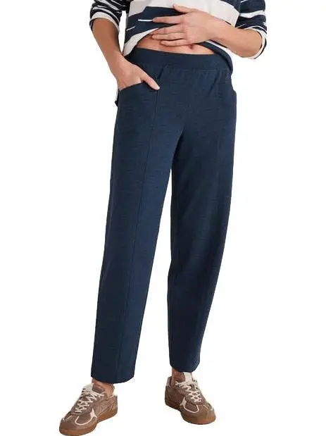 HAVEN WELL WITHIN Organic Cotton Interlock Barrel Leg Pants - Twilight Hthr
