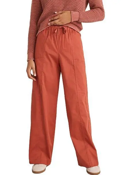 HAVEN WELL WITHIN Organic Cotton Twill Carpenter Pants - Hibiscus