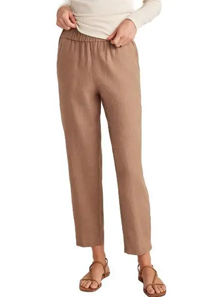 HAVEN WELL WITHIN Everweave Linen Tapered Pants - Acorn