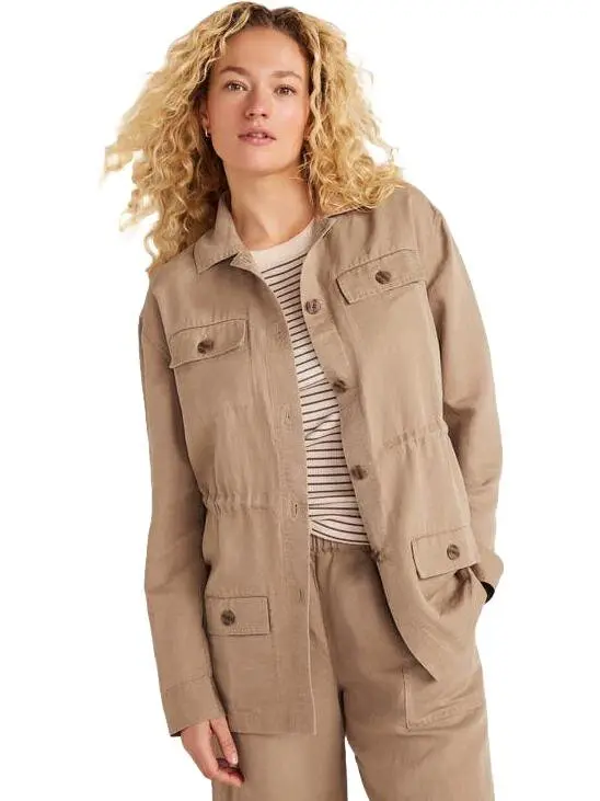 HAVEN WELL WITHIN Linen-blend Dobby Jacket - Rope