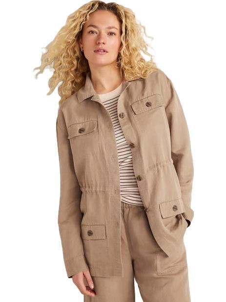 HAVEN WELL WITHIN Linen-blend Dobby Jacket - Rope