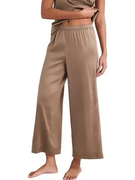 HAVEN WELL WITHIN Washable Silk Sleep Pants - Sugar Chestnut