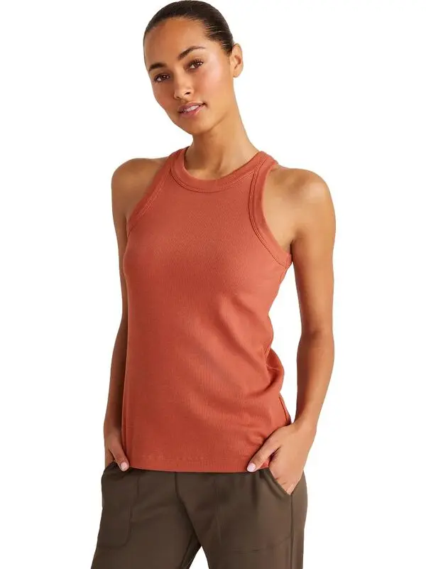 HAVEN WELL WITHIN Organic Cotton Racerback Tank - Hibiscus