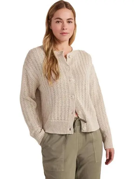 HAVEN WELL WITHIN Linen Tape Yarn Cardigan - Seeded Undyed