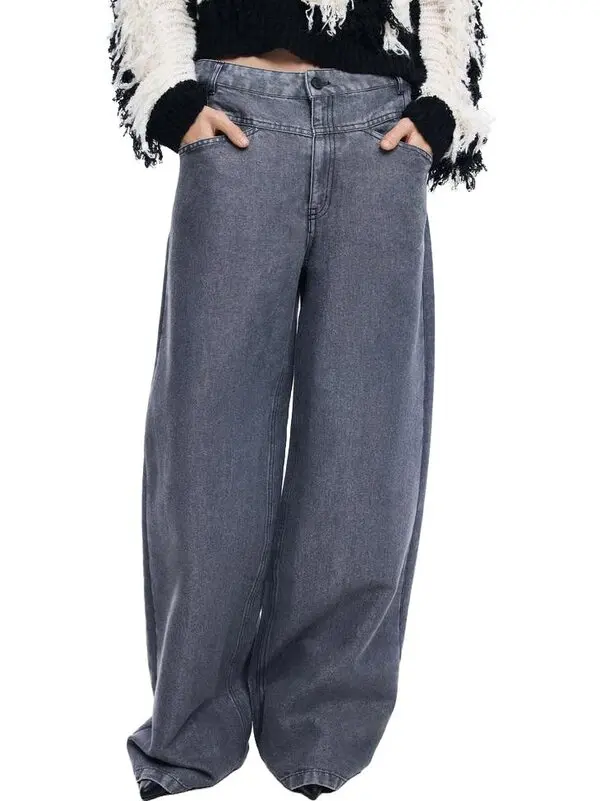 Desigual Wide-leg Jeans - Grey