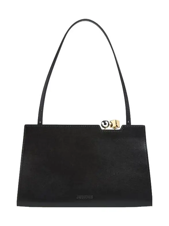 Jacquemus La Pochette Salon Leather Handbag - Black 990