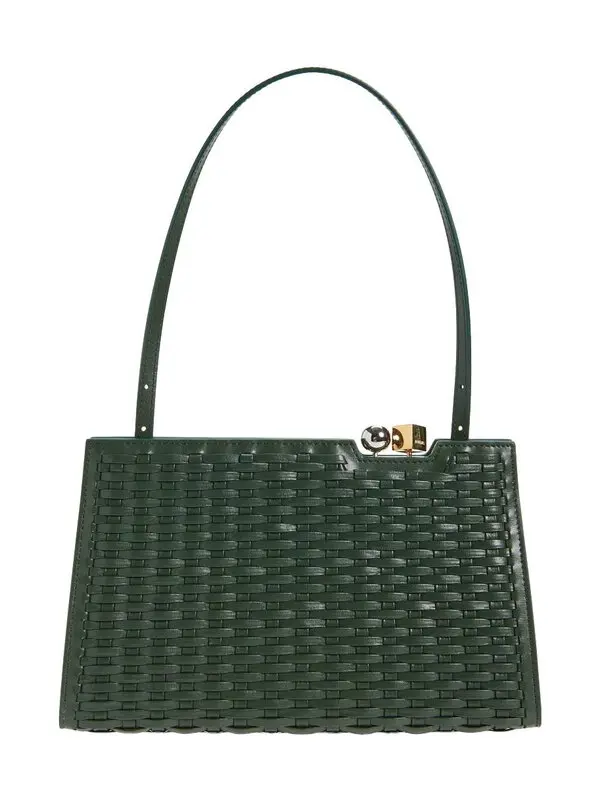 Jacquemus La Pochette Salon Leather Handbag - Dark Khaki 580