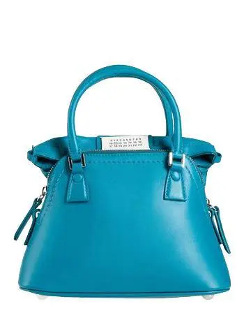 MAISON MARGIELA Handbag Turquoise Leather - Blue