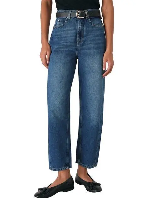Whistles High Waist Barrel Leg Jeans - Denim