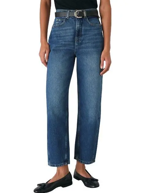Whistles Stretch Barrel Leg Jeans - Denim