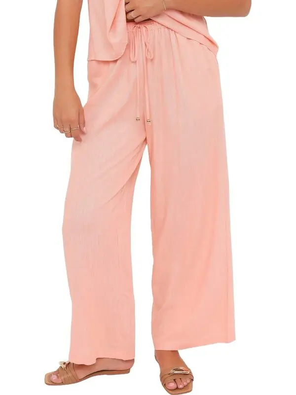 PETAL & PUP Wren Wide Leg Drawstring Pants - Pink