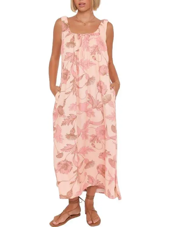 PETAL & PUP Bowman Floral Cotton Maxi Dress - Pink Floral
