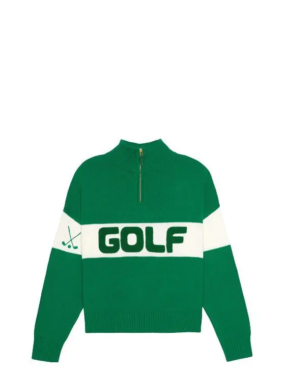 ELLSWORTH + IVEY Madison Quarter Zip Pullover - Green