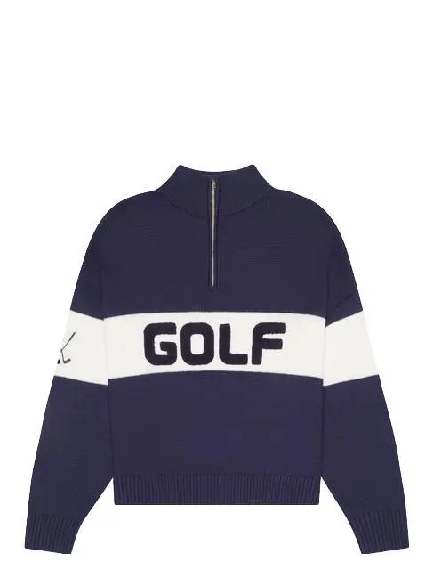 ELLSWORTH + IVEY Madison Quarter Zip Pullover - Navy