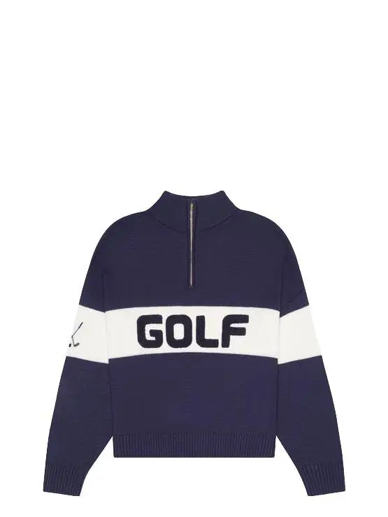 ELLSWORTH + IVEY Madison Quarter Zip Pullover - Navy