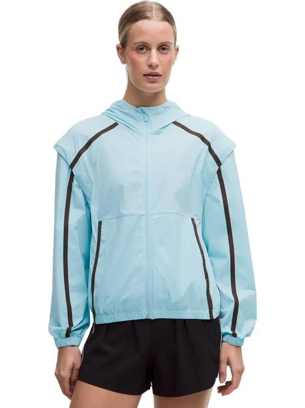Lululemon Convertible Windbreaker - Foam Cloud/walnut Crunch