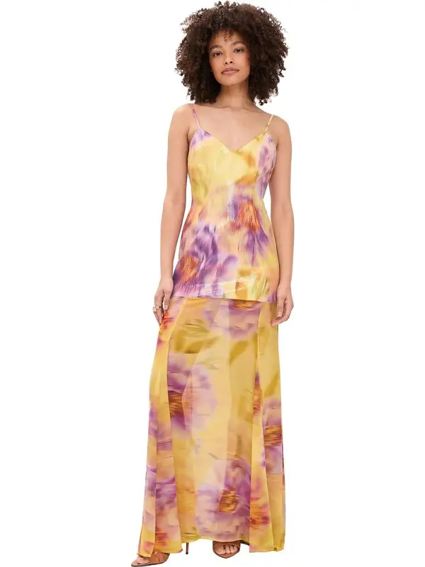 RUNAWAY THE LABEL Tulia Low Back Maxi Dress - Suri Yellow