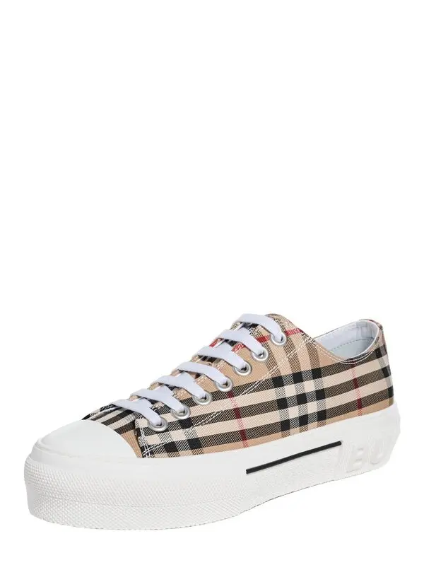 Burberry Check Platform Low Top Sneakers - Archive Beige Ip Check