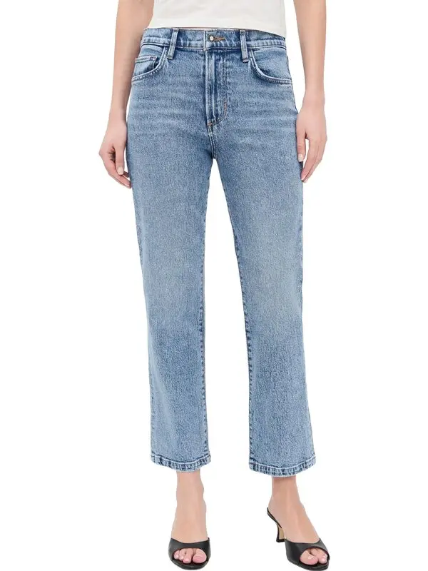 FAVORITE DAUGHTER The Dot Mid-rise Straight Ankle Jeans - Westminster