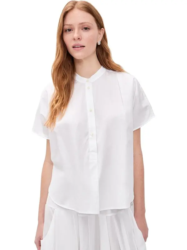 JAMIE HALLER The Amalfi Shell Shirt - White