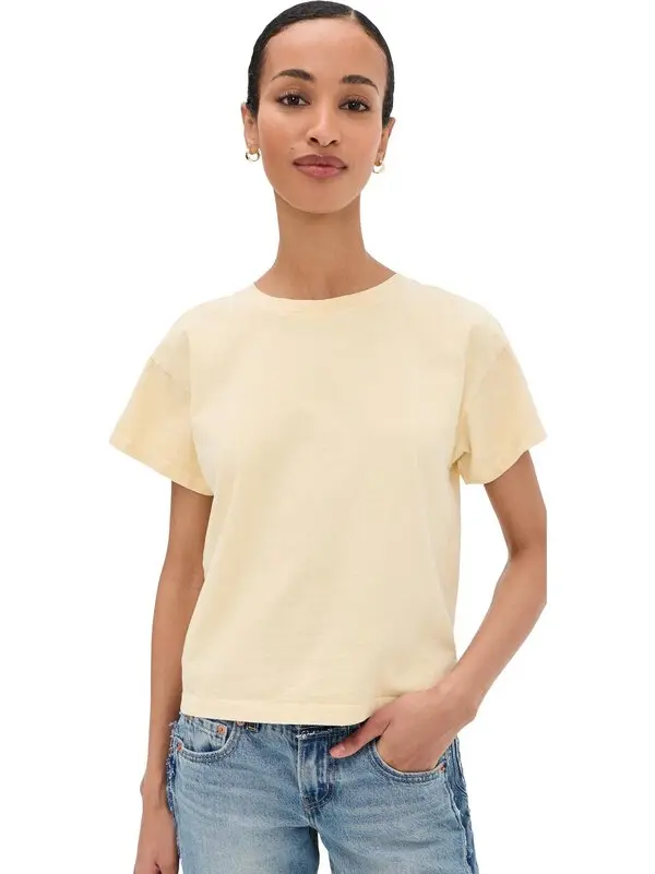 Rag & Bone Distressed Washed Kelly Boxy Tee - Btter