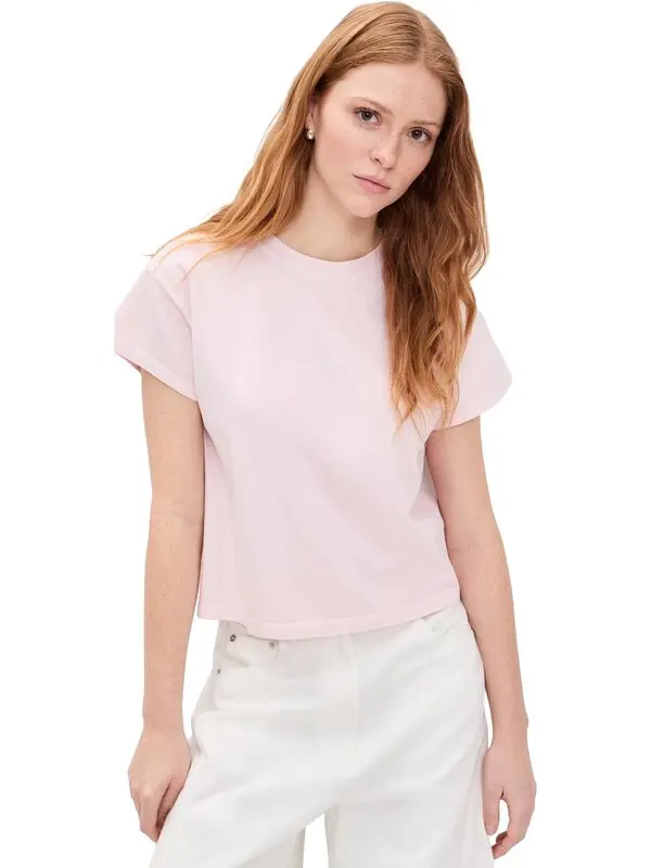 Rag & Bone Distressed Boxy Tee - Peony