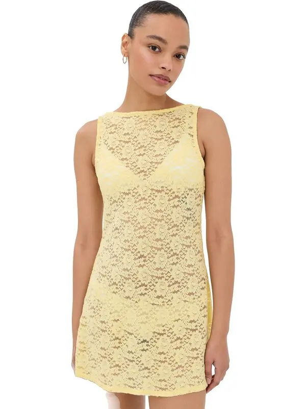 SEVEN WONDERS Harper Lace Mini Dress - Yellow