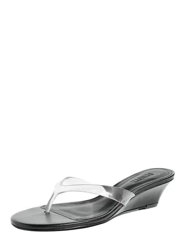 Schutz Roslyn Jelly Wedges - Black