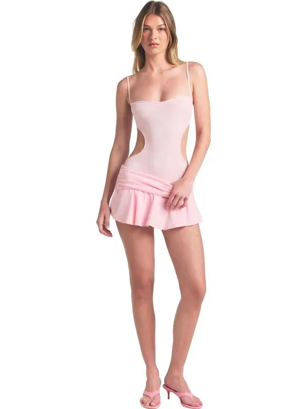 SKIMS Cotton Jersey Foldover Mini Skort - Cherry Blossom