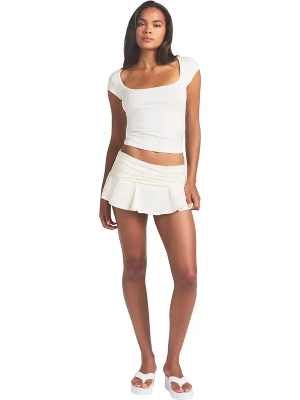 SKIMS Cotton Jersey Mini Skort - Marble