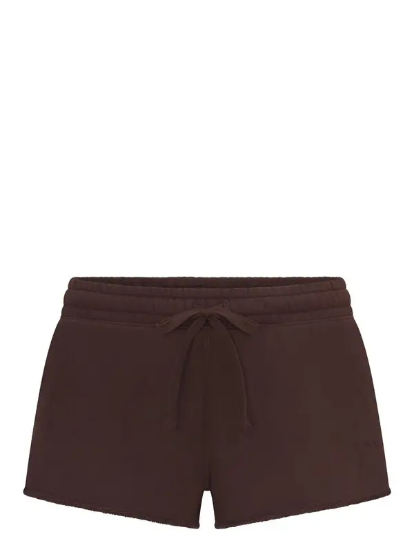 SKIMS Raw Edge French Terry Short - Espresso