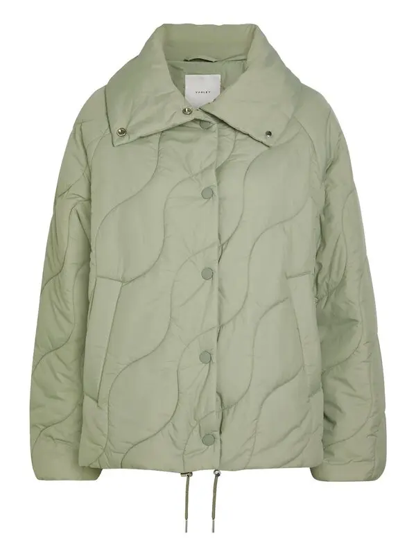 Varley Fabia Quilted Nylon Jacket - Light Green