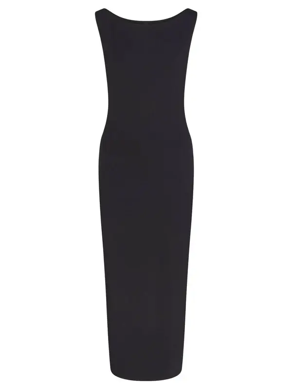 SKIMS Cut Out Long Dress - Obsidian