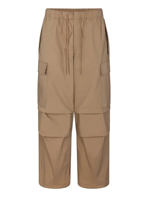 SKIMS Oversized Low-rise Cargo Pants In Woven Cotton - Desert