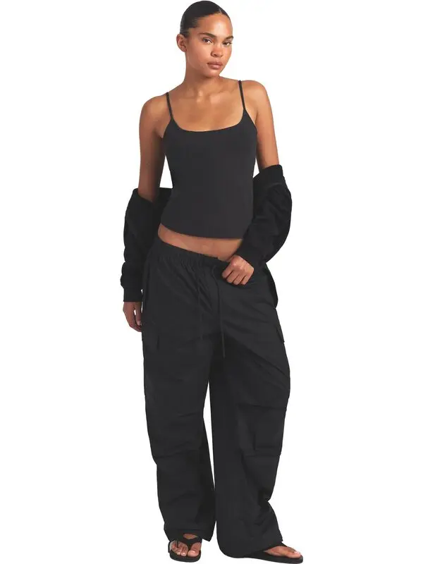 SKIMS Oversized Low-rise Cargo Pants - Onyx